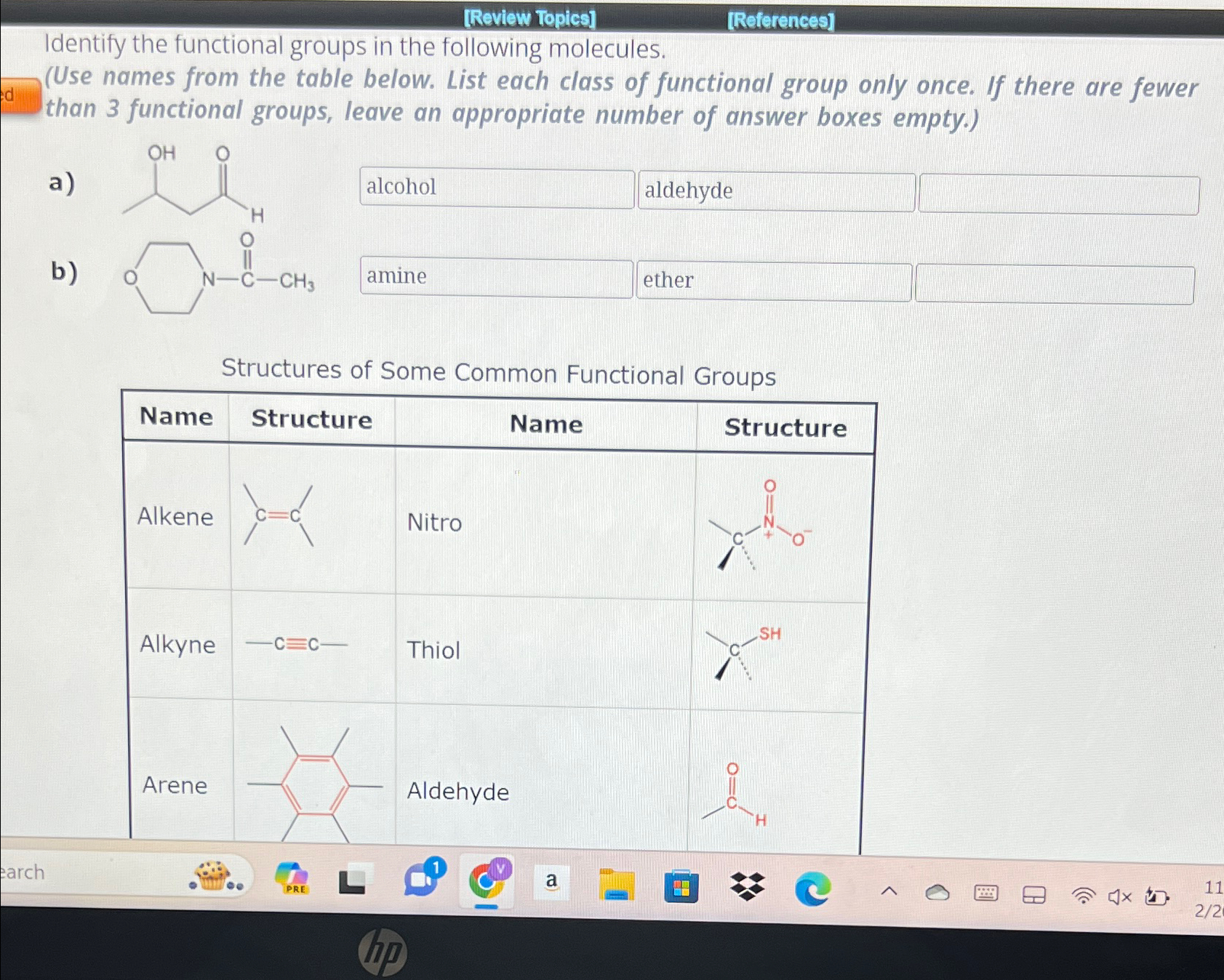 Solved [Review Topics][Reterences]Identify the functional | Chegg.com