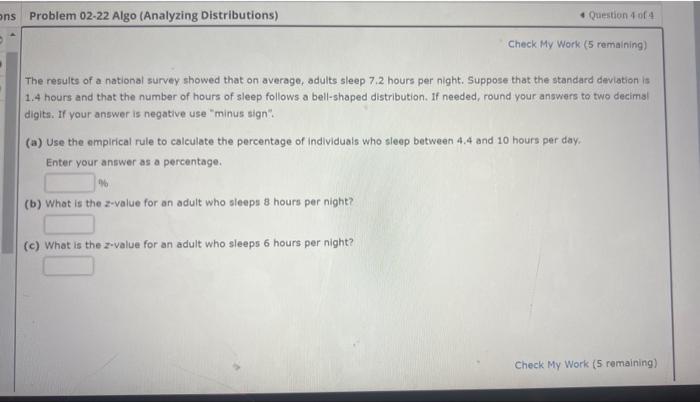Solved The results of a national survey showed that on | Chegg.com