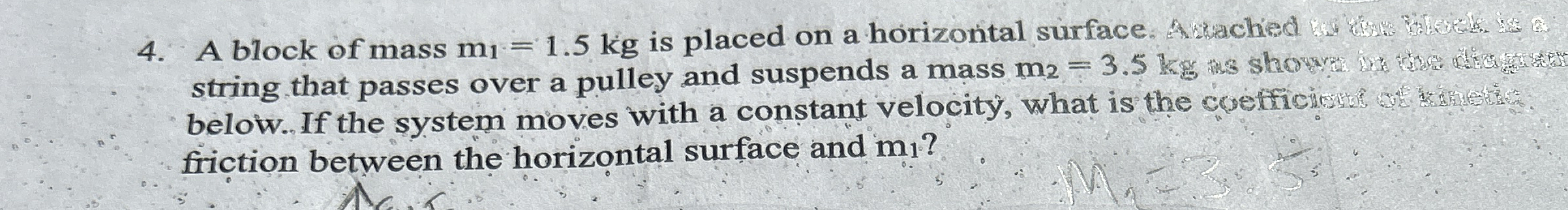 High Quality SOLUTION A block of mass m1=1.5kg ﻿is placed on a horizontal | Chegg.com