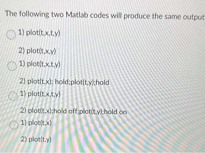 Solved Given that A=[26;34], the Matlab command " max(A) " | Chegg.com