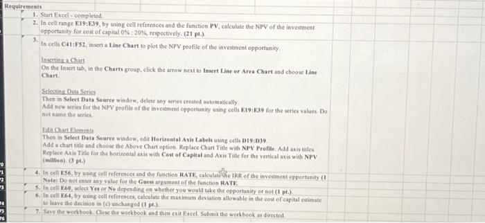 Solved show the execl work and what functions should be used | Chegg.com