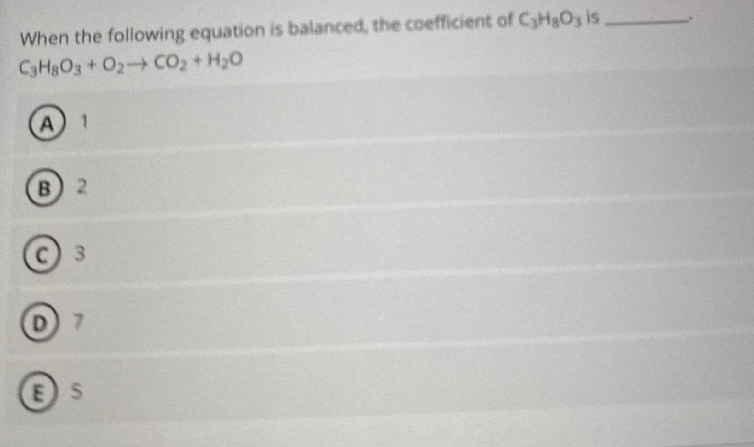 Solved When the following equation is balanced, the | Chegg.com