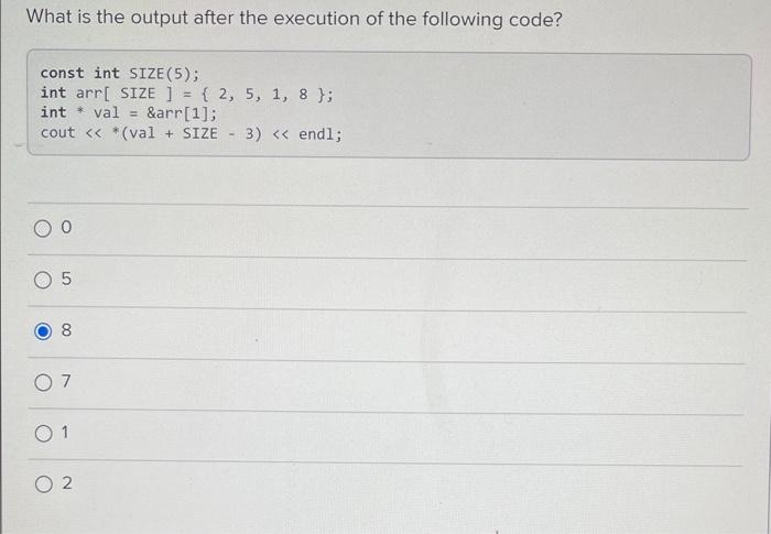 Solved What is the output after the execution of the | Chegg.com