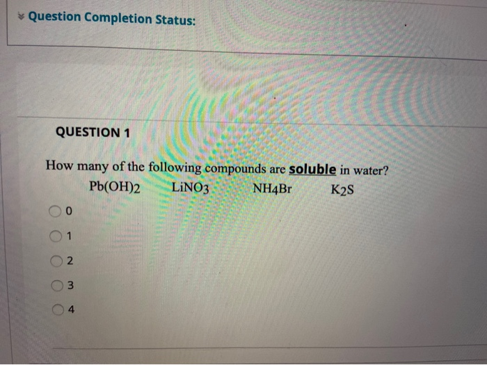 Solved Question Completion Status: QUESTION 1 How many of | Chegg.com