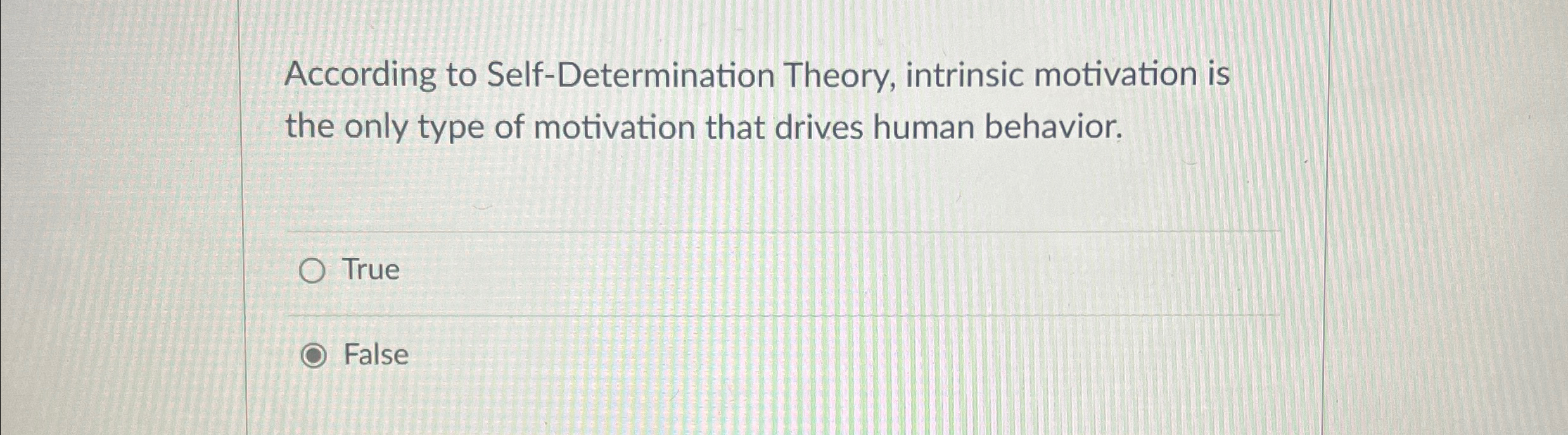 Solved According to Self-Determination Theory, intrinsic | Chegg.com