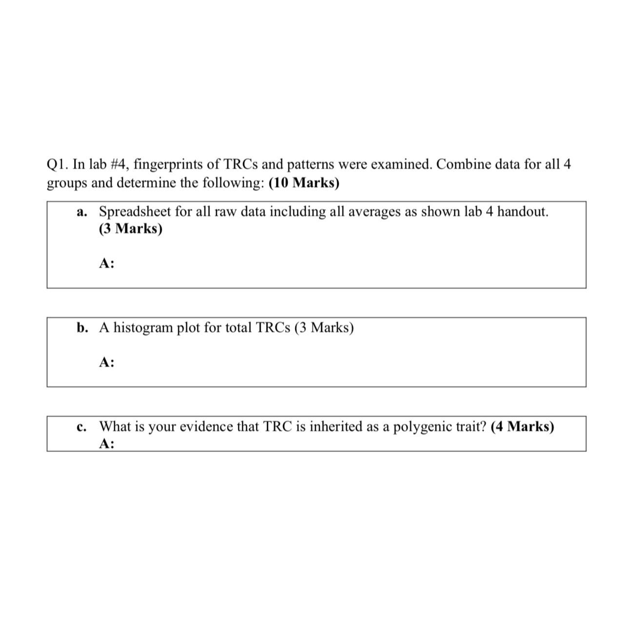 Solved Q1. ﻿In lab #4, ﻿fingerprints of TRCs and patterns | Chegg.com