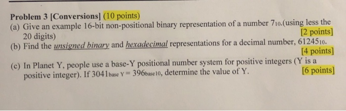 Solved Problem 3 [Conversions) (10 points) (a) Give an | Chegg.com