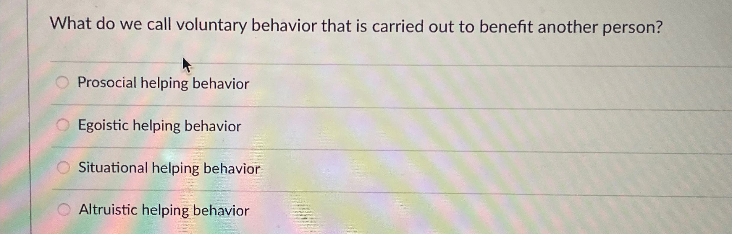Solved What do we call voluntary behavior that is carried | Chegg.com