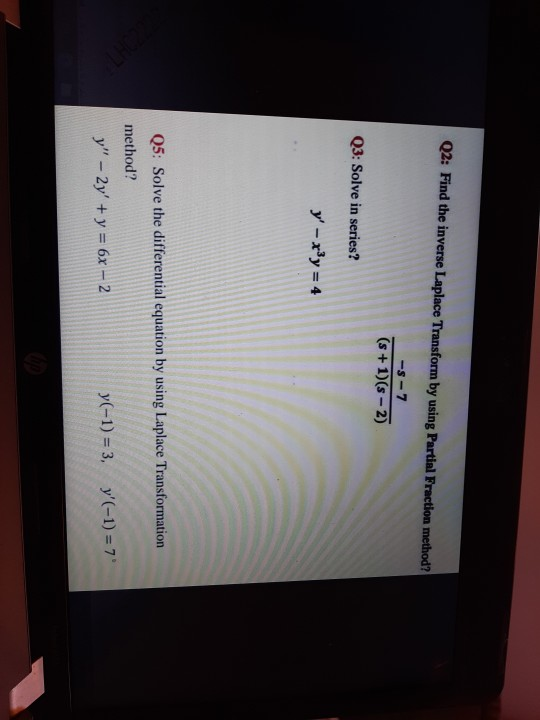 Solved Q2: Find the inverse Laplace Transform by using | Chegg.com
