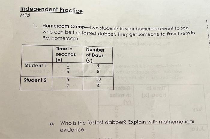 Solved 1. Homeroom Comp-Two students in your homeroom want | Chegg.com