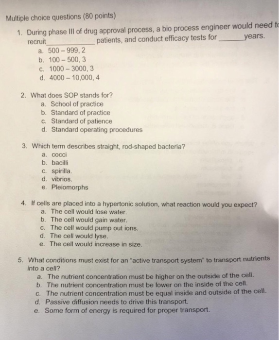 Solved Multiple choice questions (80 points) 1. During phase | Chegg.com