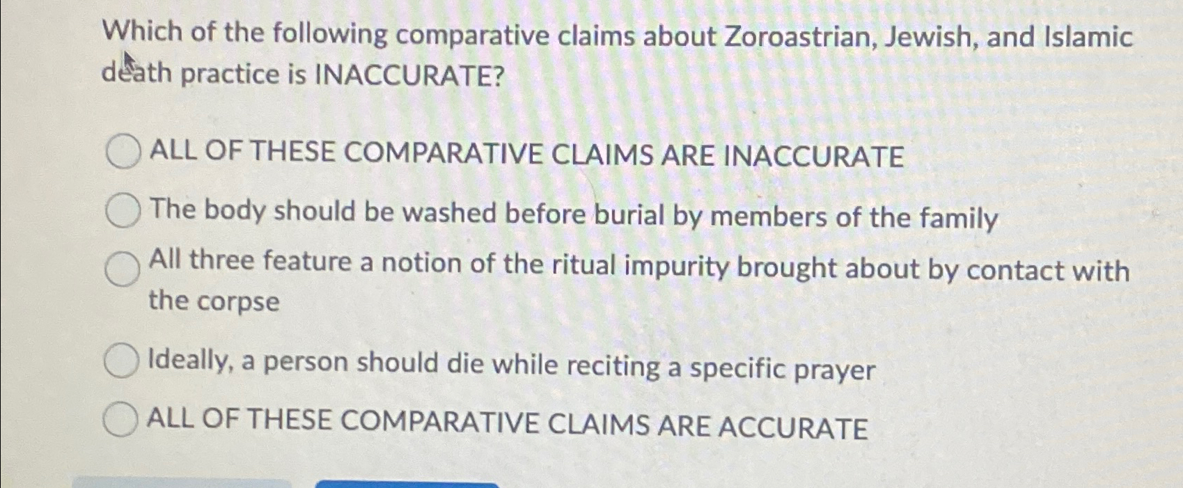 Solved Which of the following comparative claims about | Chegg.com