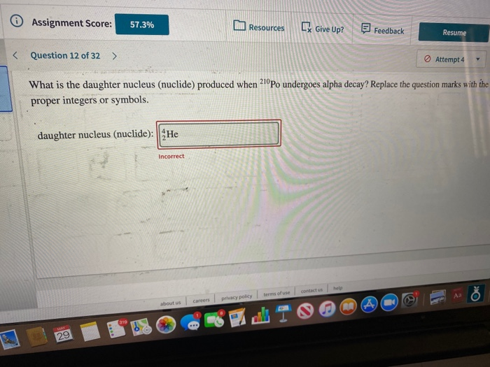 Solved Assignment Score: 57.3% Resources [ Give Up? Feedback | Chegg.com