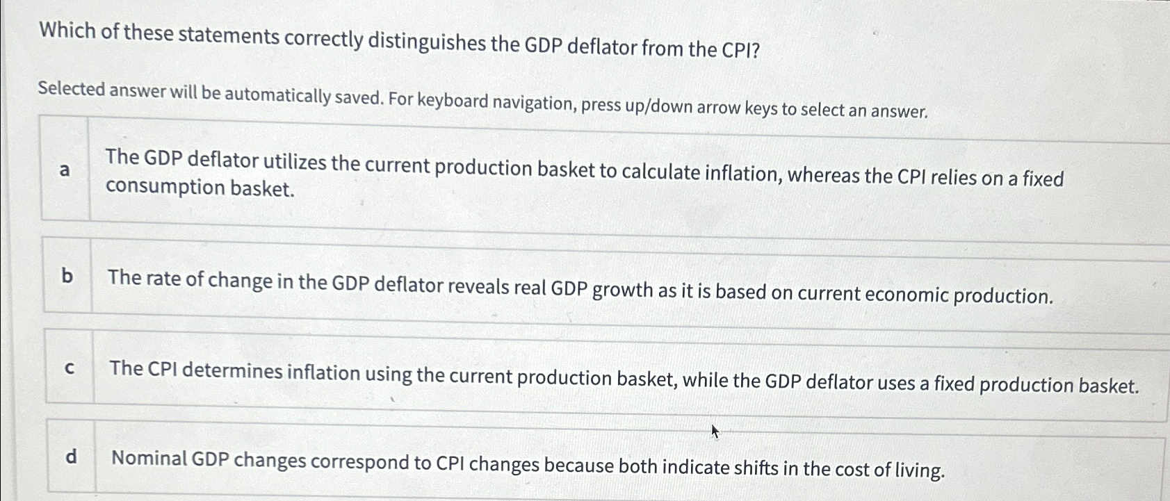 Solved Which of these statements correctly distinguishes the | Chegg.com