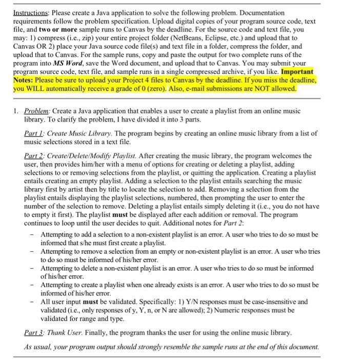 Solved Instructions: Please create a Java application to | Chegg.com