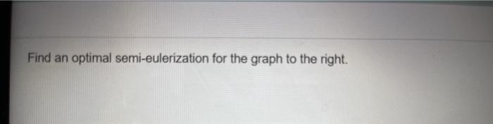 Solved O O O O O O O Find an optimal semi-eulerization for | Chegg.com
