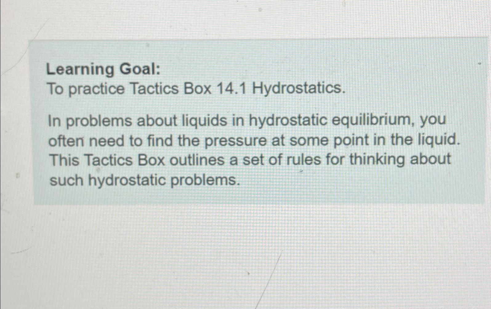 Solved Learning Goal:To practice Tactics Box 14.1 | Chegg.com