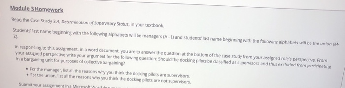 Module 3 Homework Read the Case Study 3.4. | Chegg.com