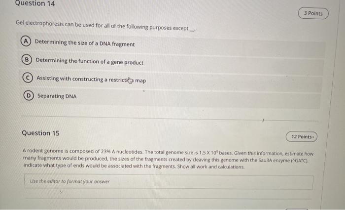 Solved A sample 5kb linear piece of DNA is cut with an | Chegg.com