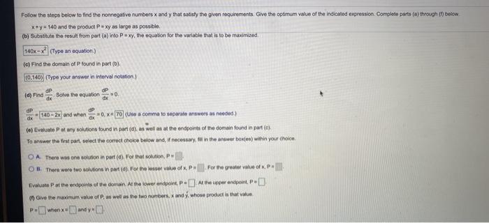 Solved Folow the steps below to find the nonnegative numbers | Chegg.com