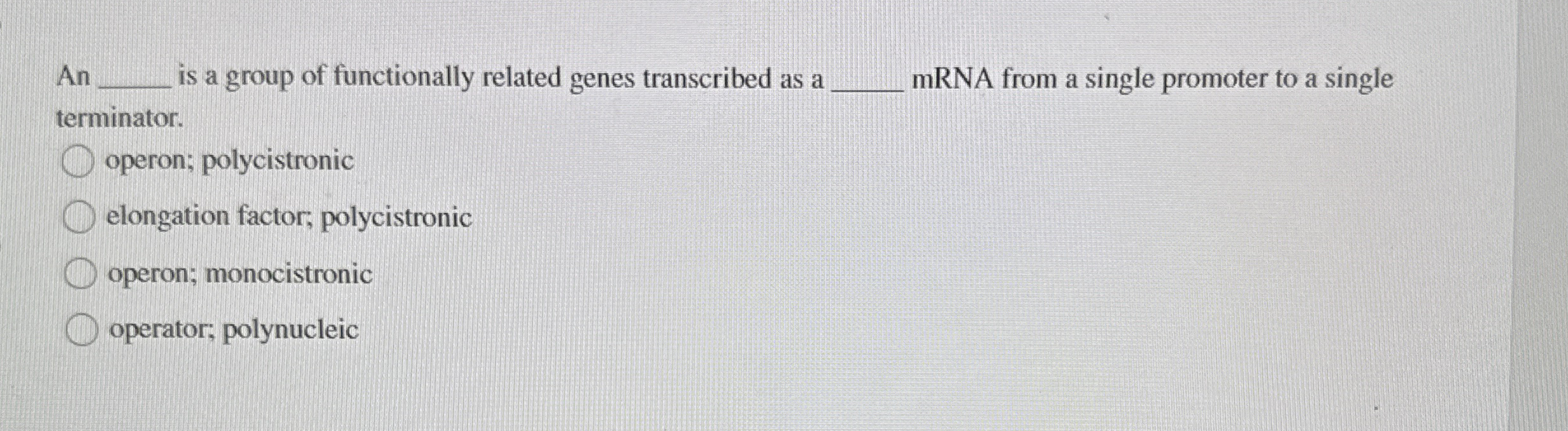 Solved Anis a group of functionally related genes | Chegg.com