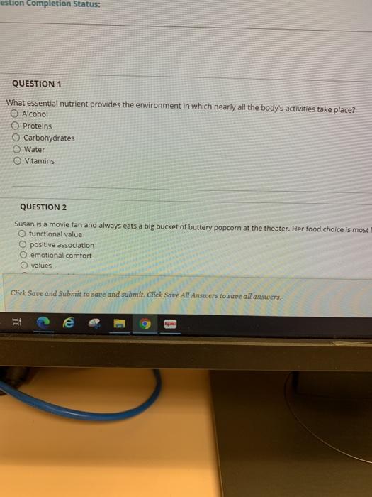 Solved estion Completion Status: QUESTION 1 What essential | Chegg.com