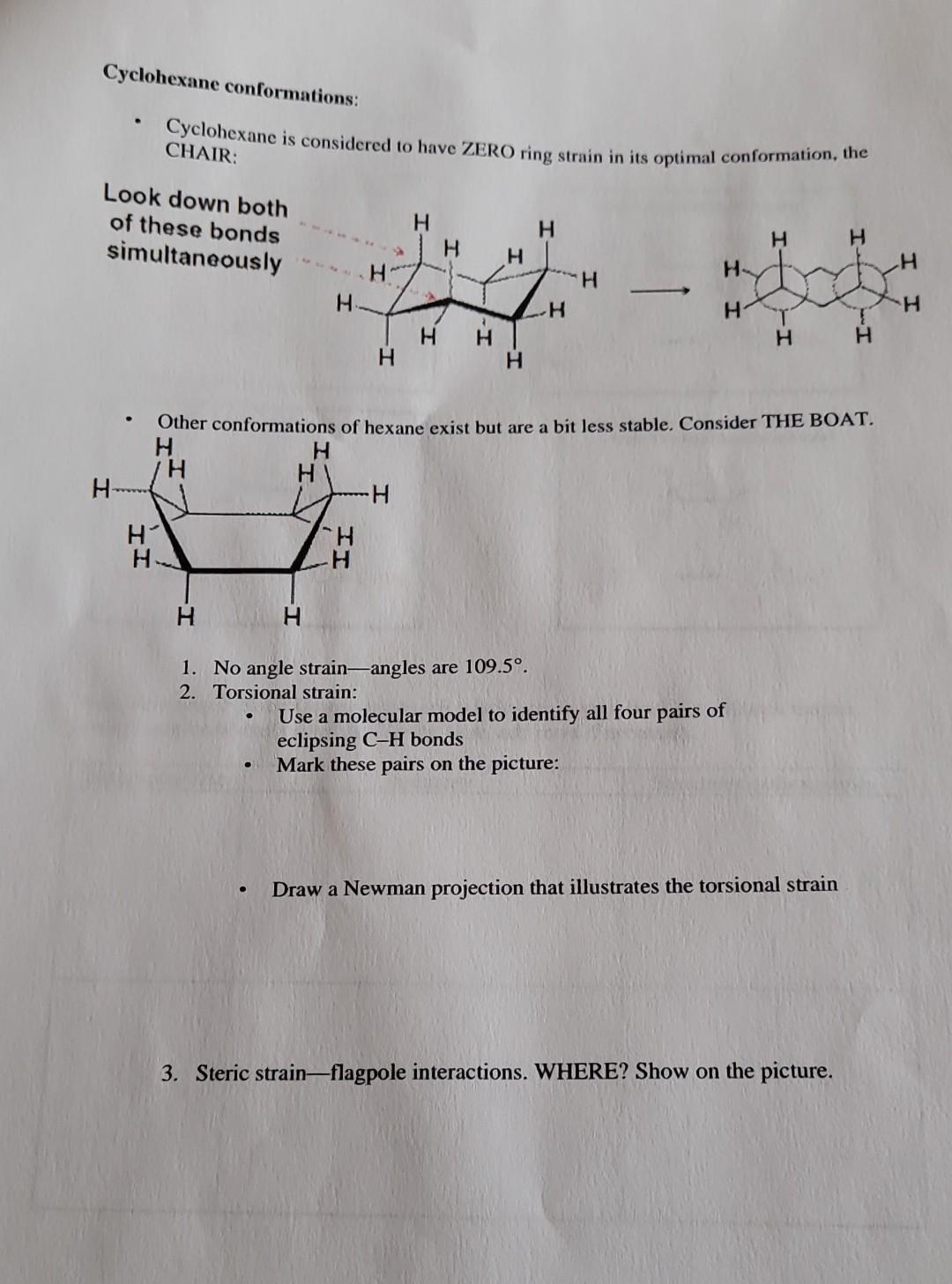 Solved Cyclohexane conformations: - Cyclohexane is | Chegg.com
