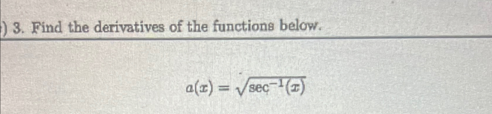 Solved Find the derivatives of the functions | Chegg.com