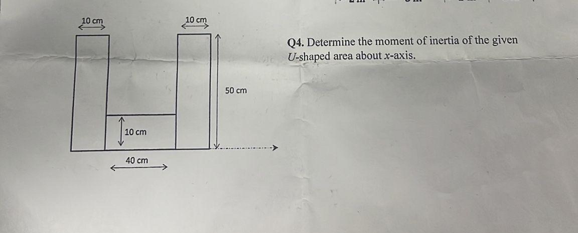 Solved Q4. ﻿Determine the moment of inertia of the given | Chegg.com