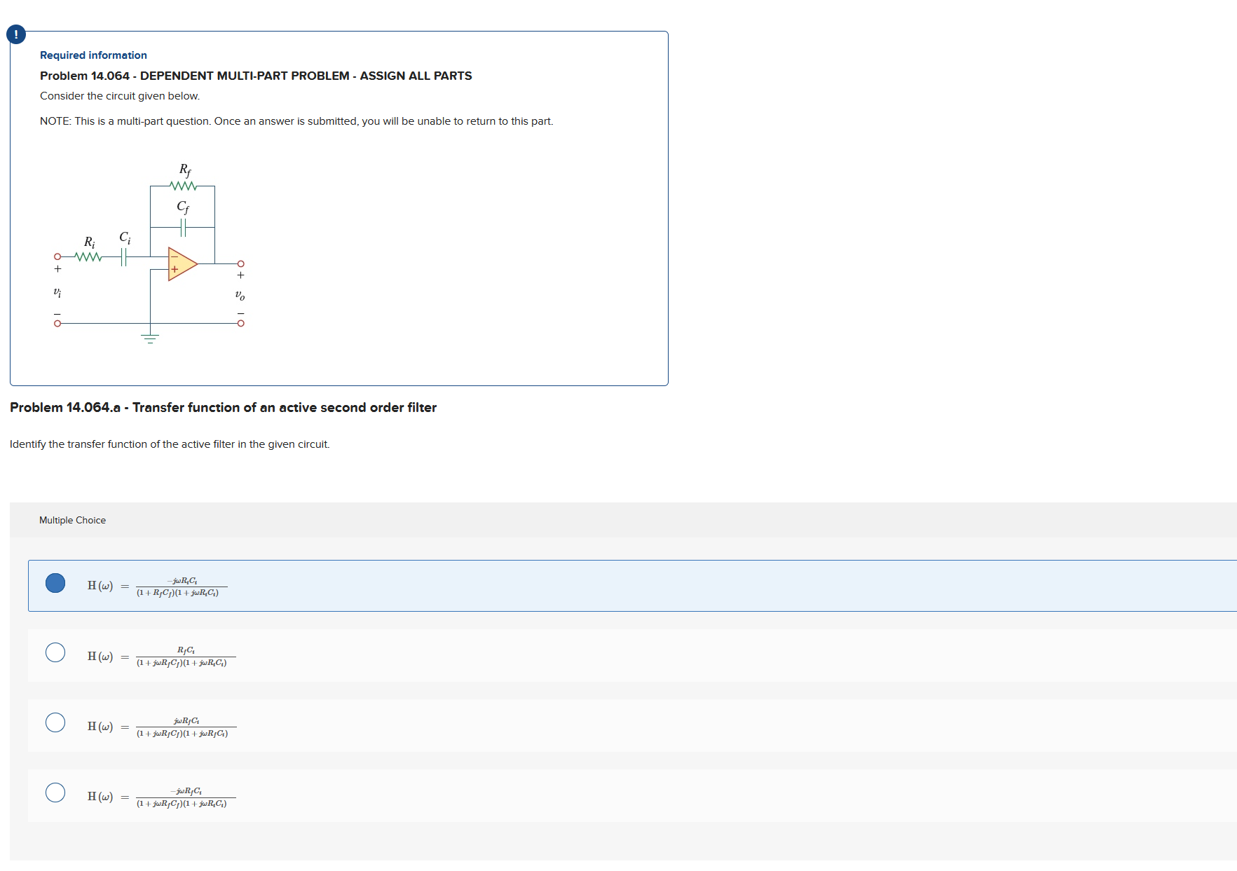 Solved Required information Problem 14.064 - ﻿DEPENDENT | Chegg.com