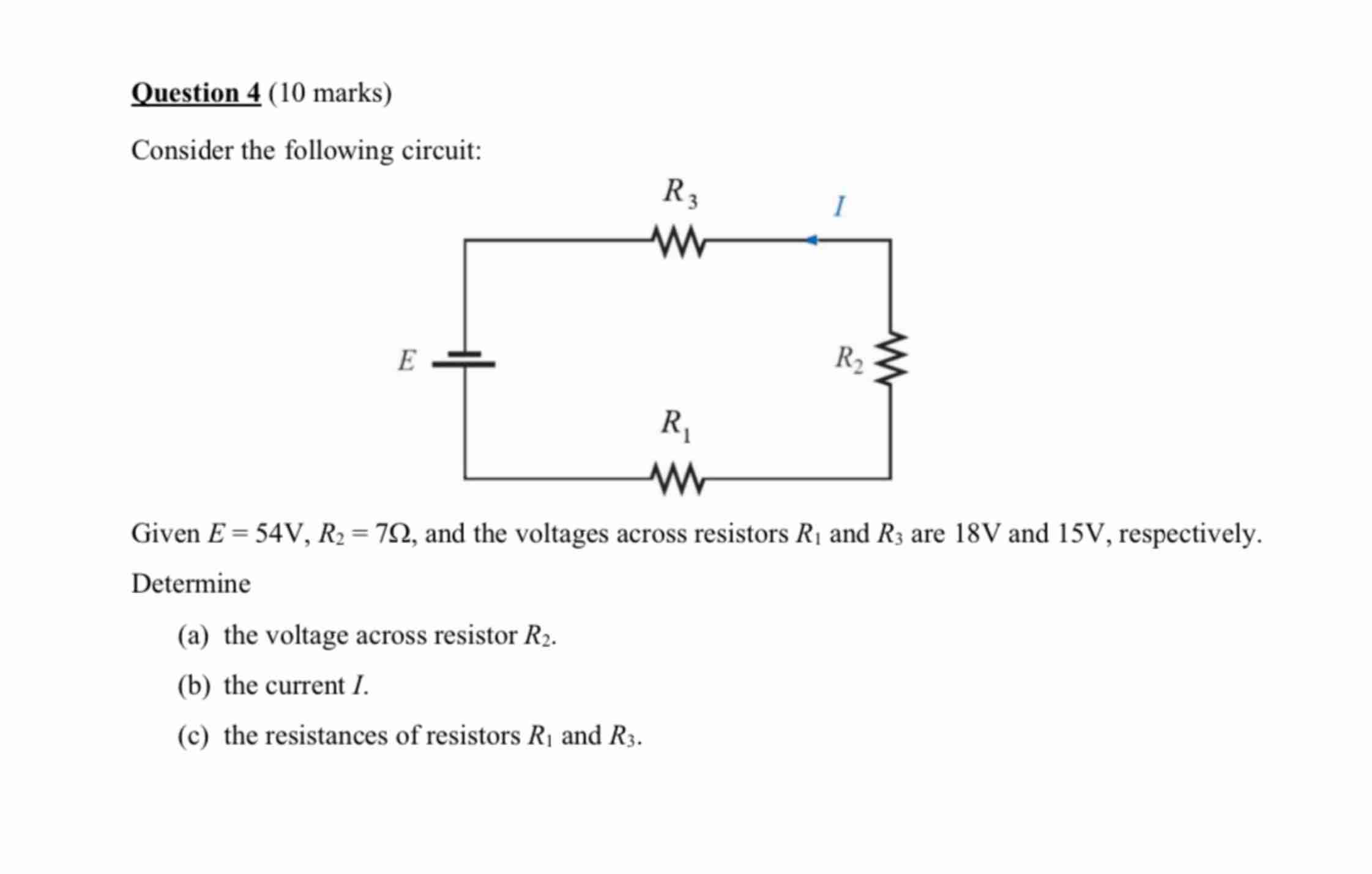 Solved Question 4 (10 ﻿marks)Consider the following | Chegg.com