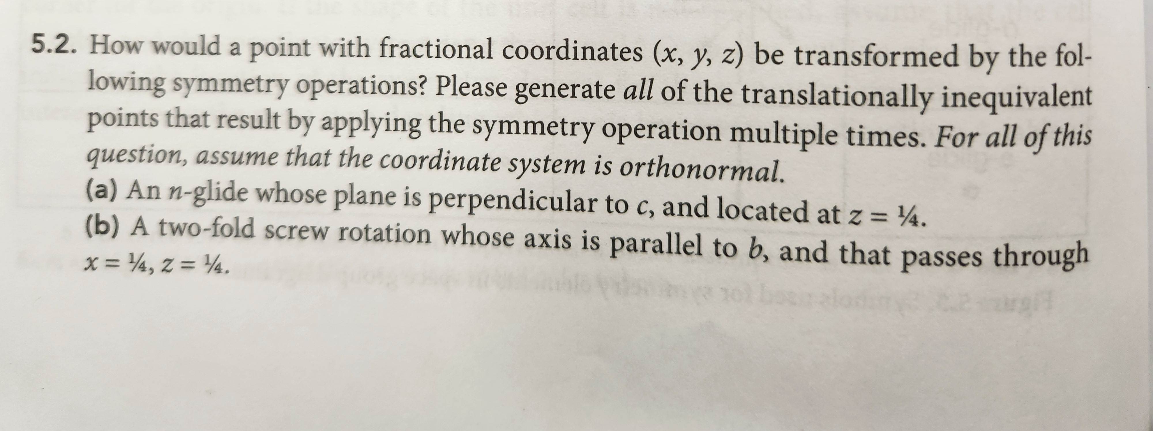 5.2. ﻿How would a point with fractional coordinates | Chegg.com