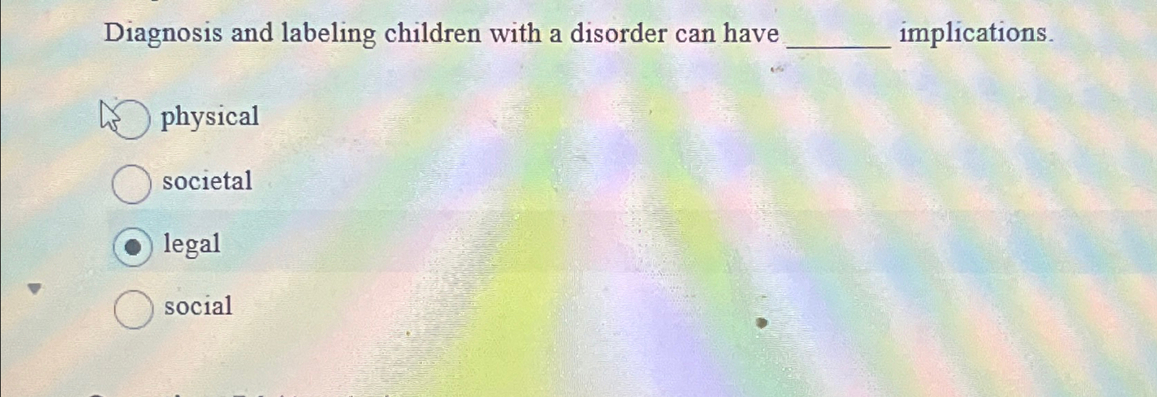 Solved Diagnosis and labeling children with a disorder can | Chegg.com