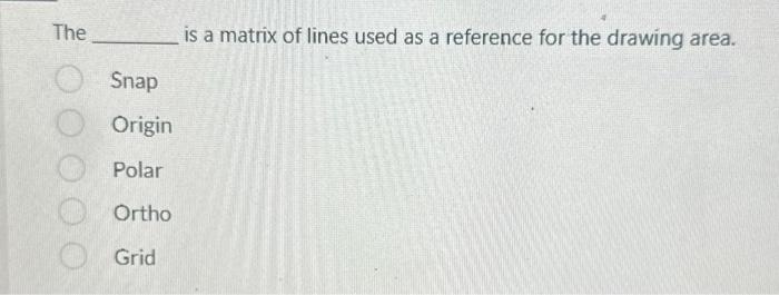 Solved The 000 Snap Origin Polar Ortho Grid is a matrix of | Chegg.com