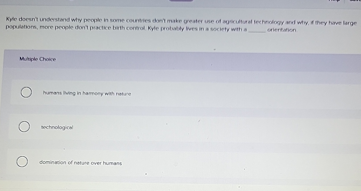 Solved Kyle doesn't understand why people in some countries | Chegg.com