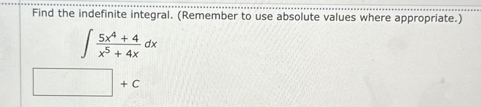 Solved Find the indefinite integral. (Remember to use | Chegg.com