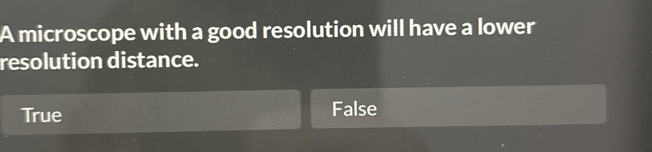 Solved A microscope with a good resolution will have a | Chegg.com