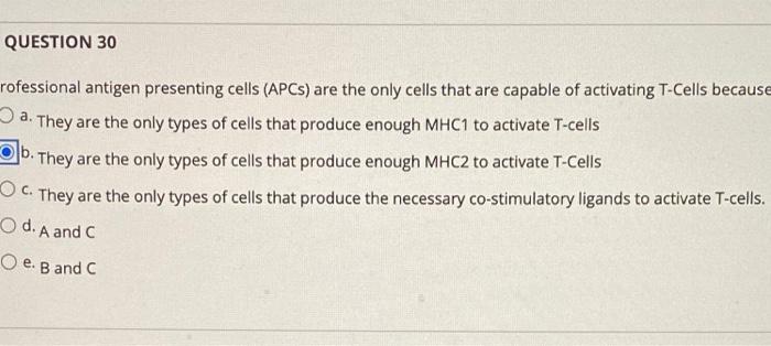 Solved immunologyprofessional antigen presenting cells | Chegg.com