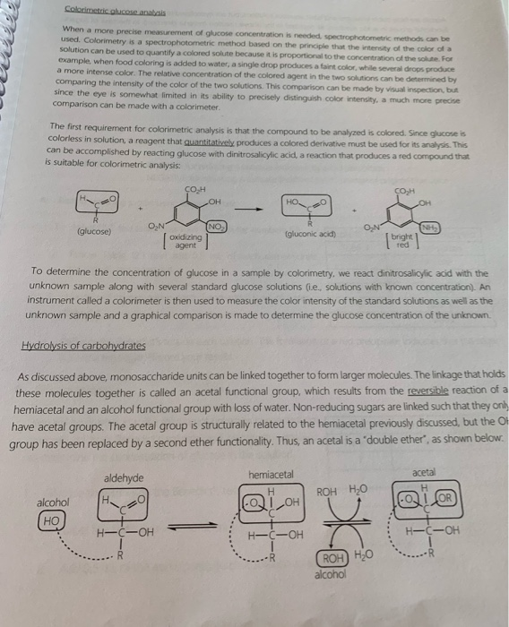 A. Experimental Result: Testing for Reducing Sugar 1. | Chegg.com