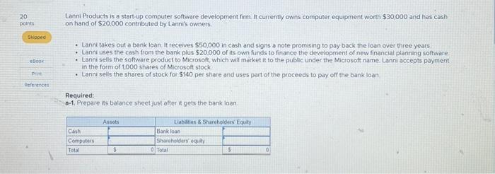 Solved Lanni Products is a start up computer software | Chegg.com