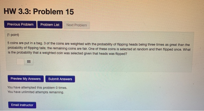 Solved HW 3.3: Problem 15 Previous Problem Problem List Next | Chegg.com