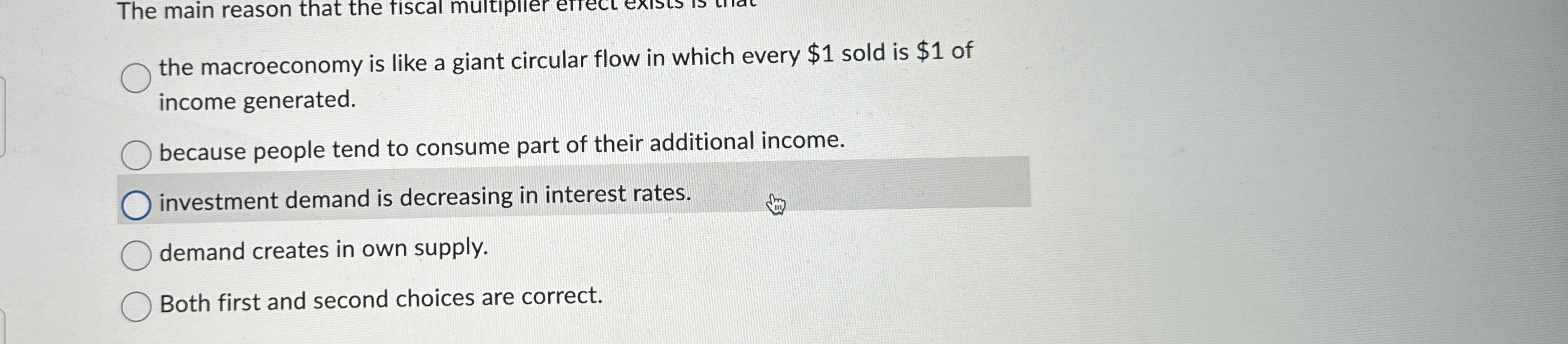 Solved the macroeconomy is like a giant circular flow in | Chegg.com