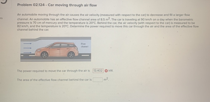 Solved Problem 02.124 - Car moving through air flow An | Chegg.com