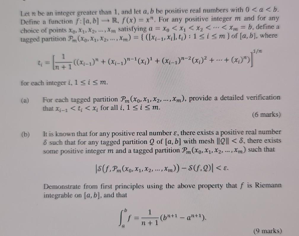 Solved Let n be an integer greater than 1, and let a, b be | Chegg.com