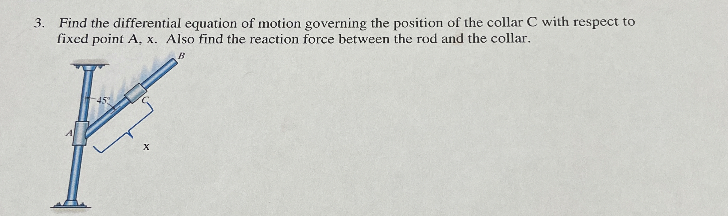 Solved Find the differential equation of motion governing | Chegg.com
