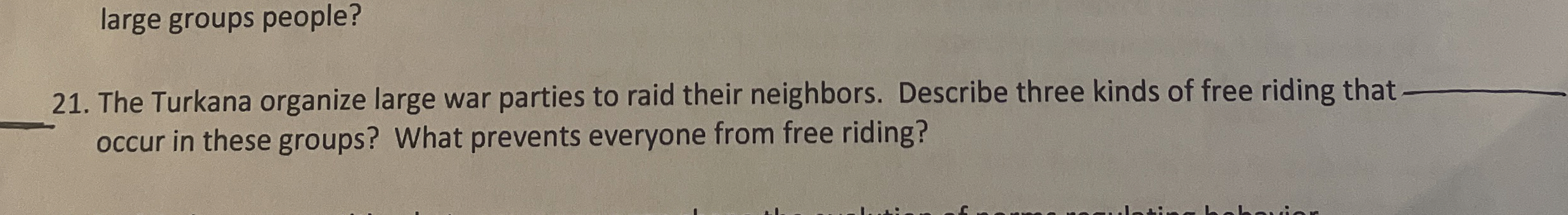 Solved large groups people?21. ﻿The Turkana organize large | Chegg.com