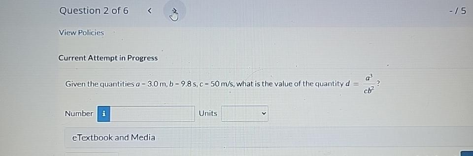 Solved Question 2 ﻿of 6-15View PoliciesCurrent Attempt in | Chegg.com