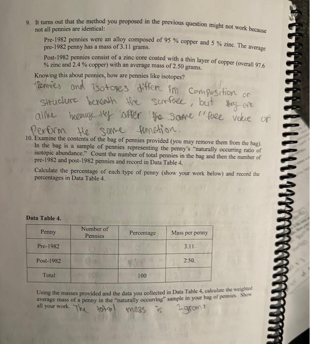 Solved 9. It turns out that the method you proposed in the | Chegg.com