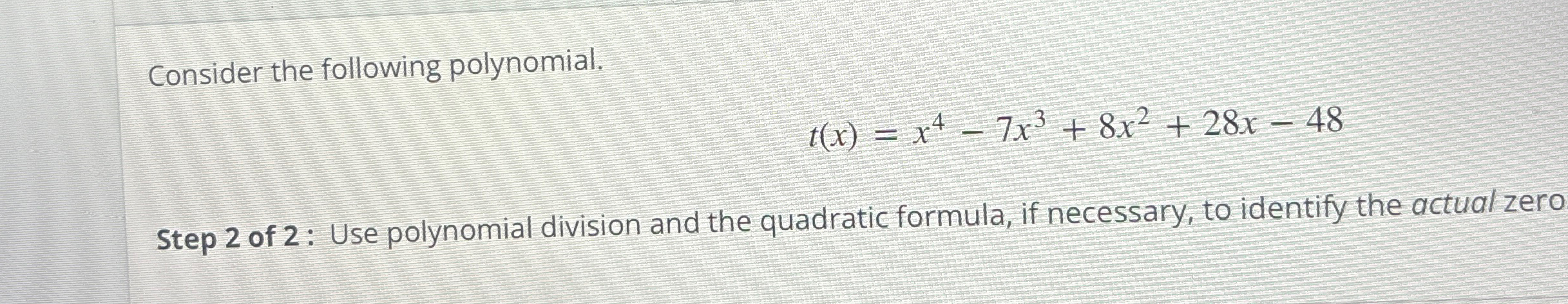 Solved Consider the following | Chegg.com