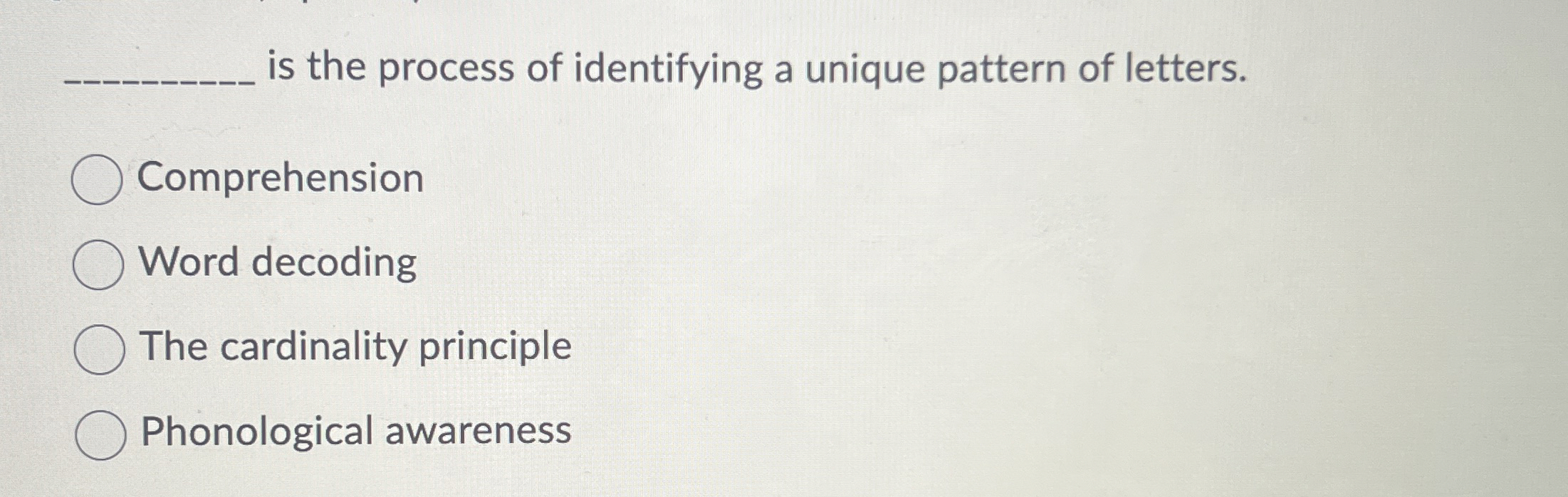 Solved ﻿is the process of identifying a unique pattern of | Chegg.com